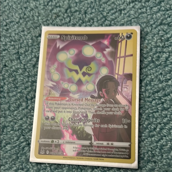 Pokemon | Toys | Pokemon Spiritomb Trading Card Gold And Purple | Poshmark